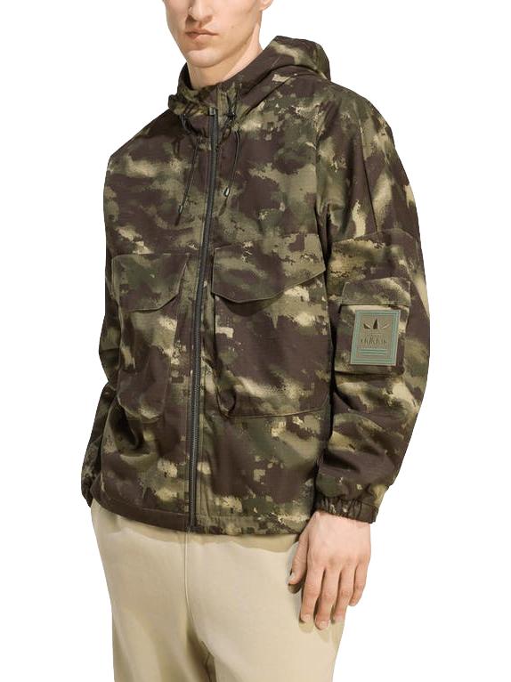 ADIDAS Adidas Camo Hooded Utility Jacket